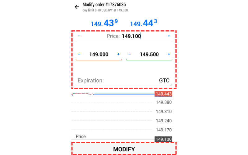 How to Modify or Cancel Pending Orders on MT5 (Android) | Titan FX Research Hub