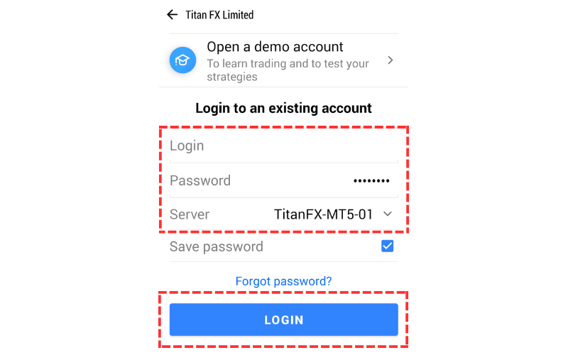 MT5 (Android) Installation and Login | Titan FX Research Hub