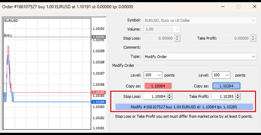Modifying Open Positions in MT4 (Windows) | Titan FX Research Hub