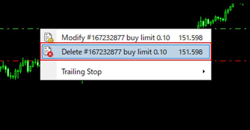 Guide to edit and cancel MT4 (Win) limit/stop orders. | Titan FX ...