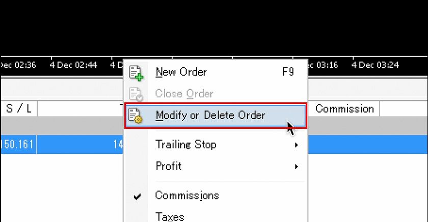 Modifying and Canceling Orders in MT4 (Mac) | Titan FX Research Hub