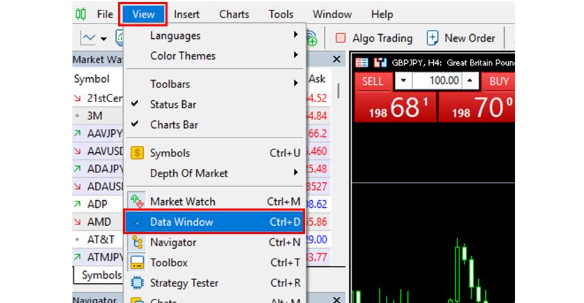 How to Display the Data Window on MT5 (Windows) | Titan FX Research Hub