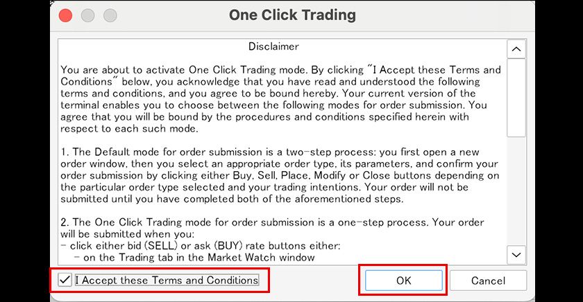One-Click Ordering in MT5 (Mac) | Titan FX Research Hub