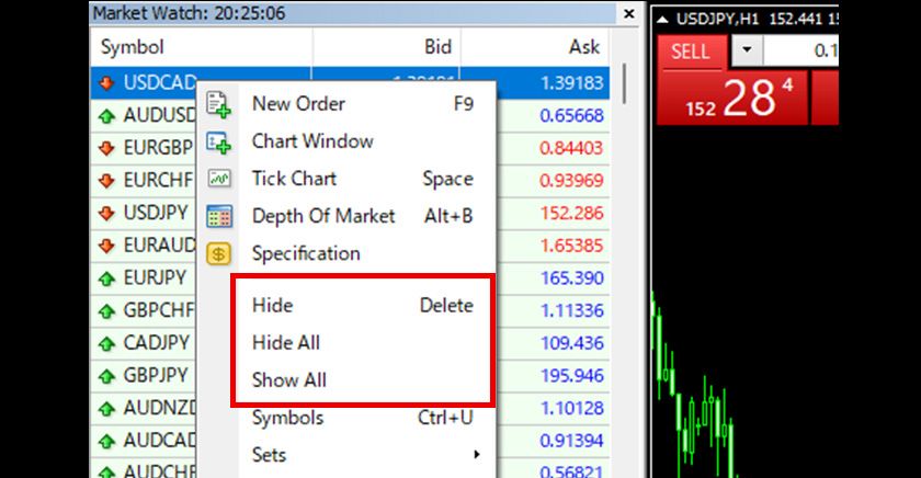 Setting Up the Market Watch in MT4 (Windows) | Titan FX Research Hub