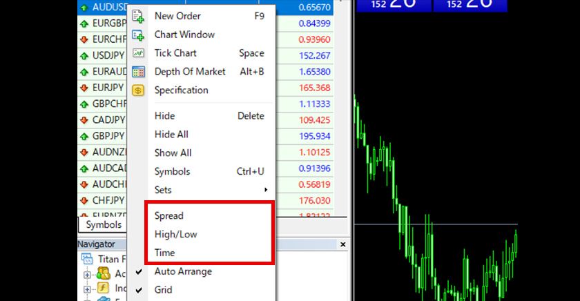 Setting Up the Market Watch in MT4 (Windows) | Titan FX Research Hub