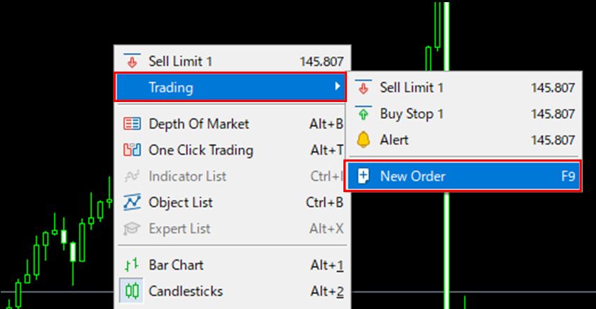 Displaying the Order Window and Placing Orders in MT5 (Win) | Titan FX ...